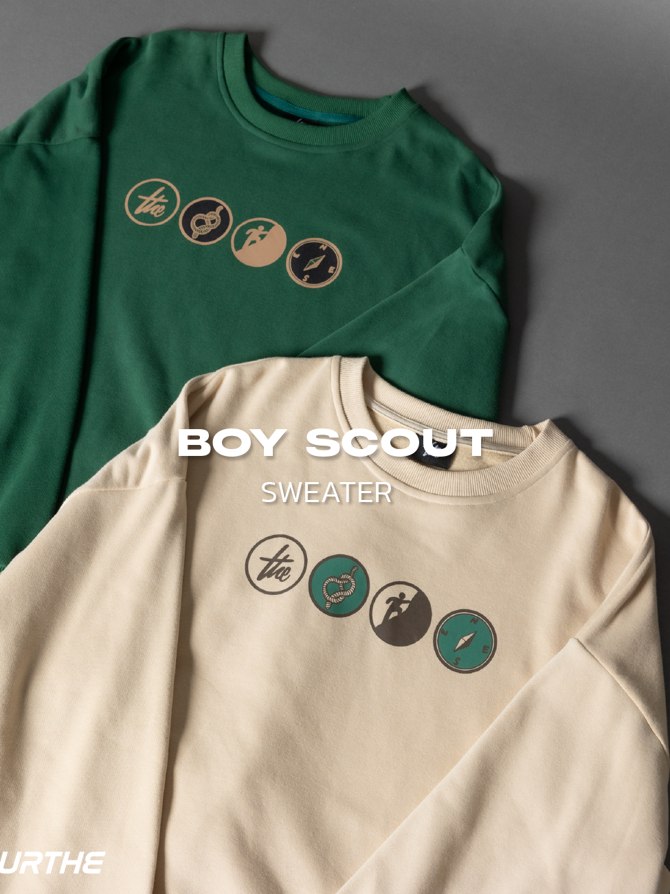 URTHE - เสื้อสเวตเตอร์ แขนยาว สกรีนลาย รุ่น BOY SCOUT SWEATER | Shopee ...