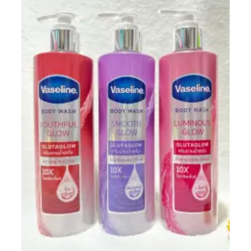 ครีมอาบน้ำ วาสลีน บอดี้ วอช กลูต้าโกลว์ 425 มล. Vaseline Body Wash Glutaglow 425 ml. มี 3 สูตร ...