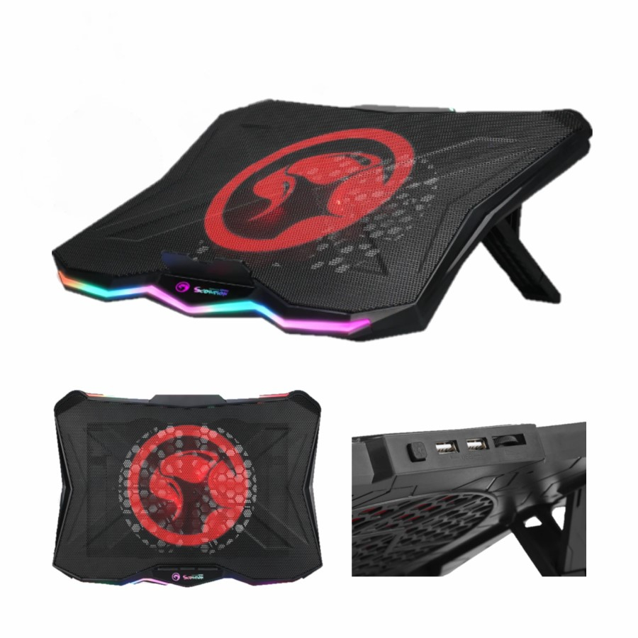 Marvo FN-40 พัดลมระบายความร้อน 17 นิ้ว 1 ใบพัด ขนาดใหญ่ พร้อมพอร์ต USB ...