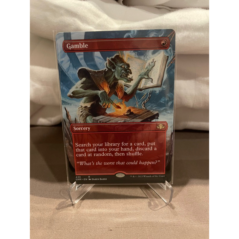 MTG Dominaria Remastered Variants: Gamble (Borderless) | Shopee Thailand