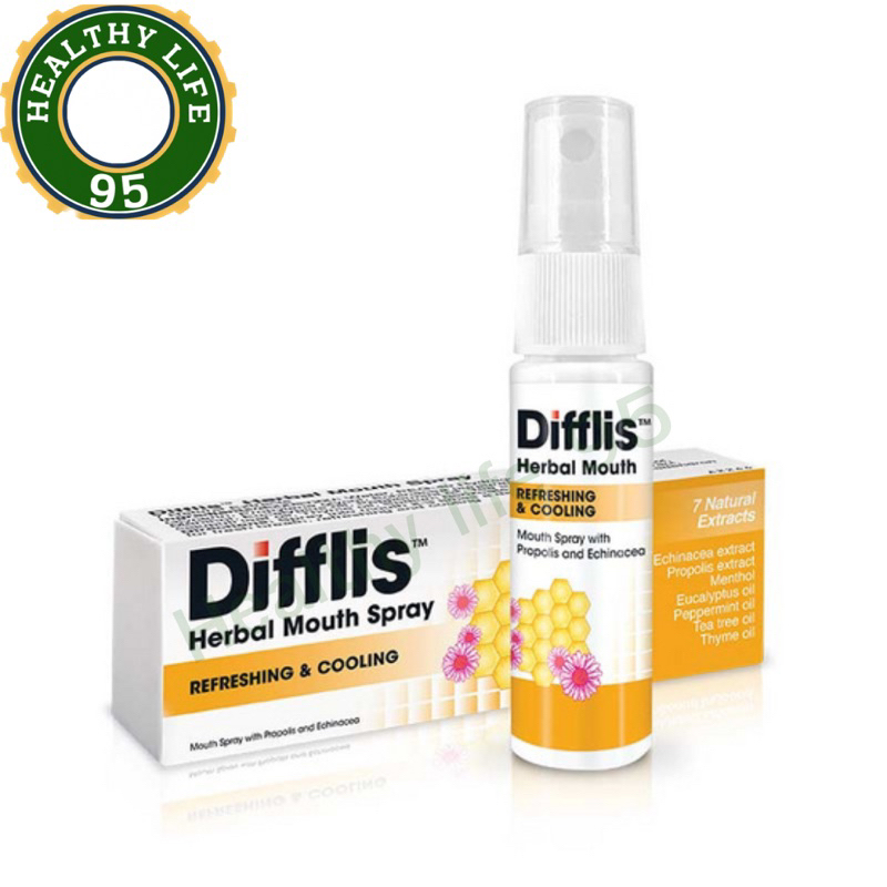 Difflis Herbal Mouth Spray15ml.ดิฟฟลิส เฮอร์เบิ้ล เมาท์ สเปรย์ 15มล. ...