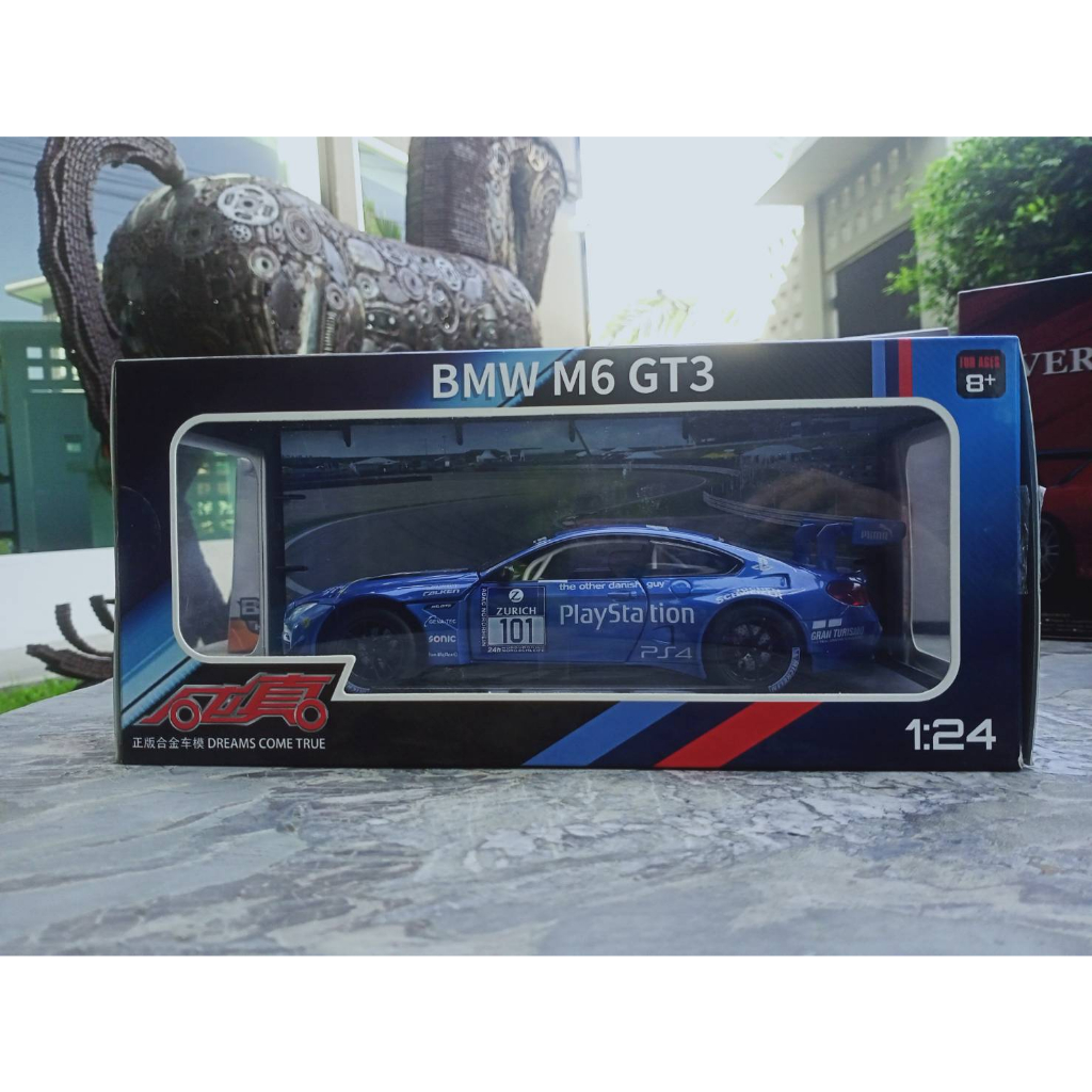 BMW M6 GT3 Die-Cast Vehicles Alloy Car Model with Light Function Car ...