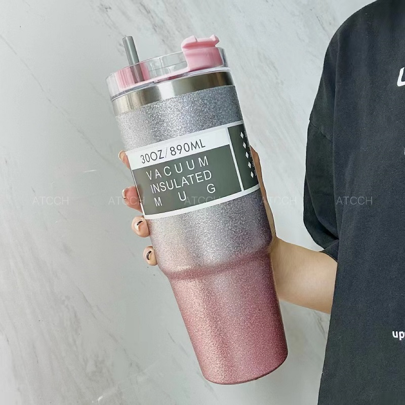 [ฟรีฟาง]แก้วน้ำเก็บความเย็น สีเพชร 30OZ/890ml สีต่างๆ | Shopee Thailand