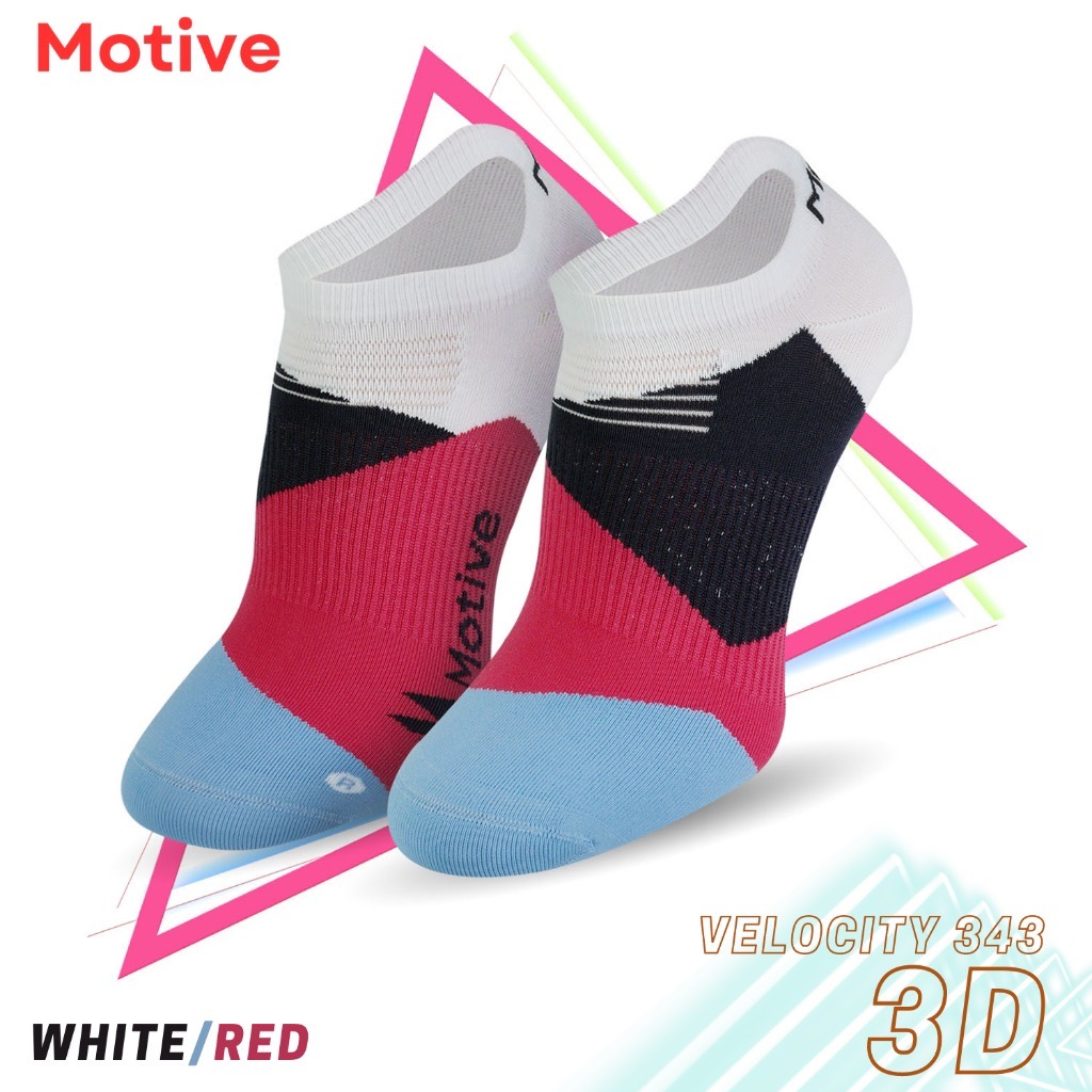 MOTIVE SOCK SPEED PERFORMANCE VELOCITY 343 LINER 3D WHITE/RED SIZE M/L | Shopee Thailand