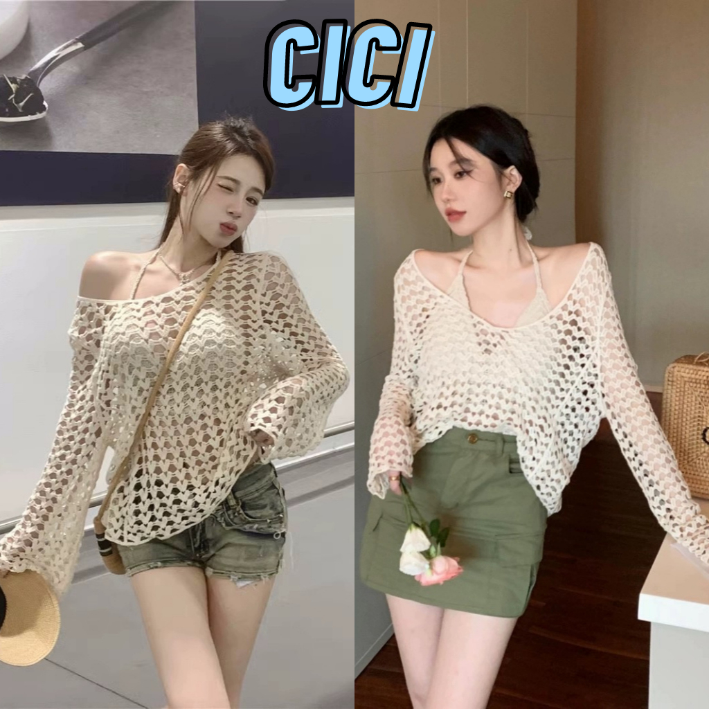 Cici(NO.G118)เสื้อถักแขนยาวสีพื้น จับแมทซ์ได้ง่าย ทรงสวย ผ้าดีใส่สบาย ควรมี | Shopee Thailand