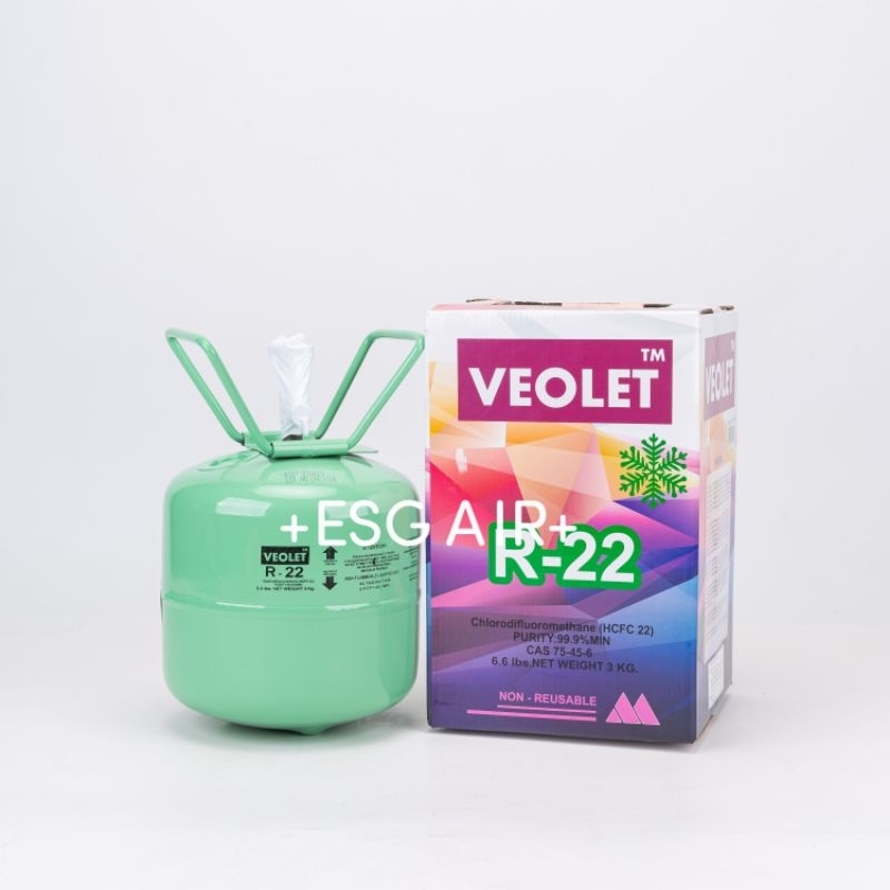 น้ำยา R22 ยี่ห้อ Veolet ขนาด 3 kg , น้ำยาหนัก 3 กืโลกรัม | Shopee Thailand