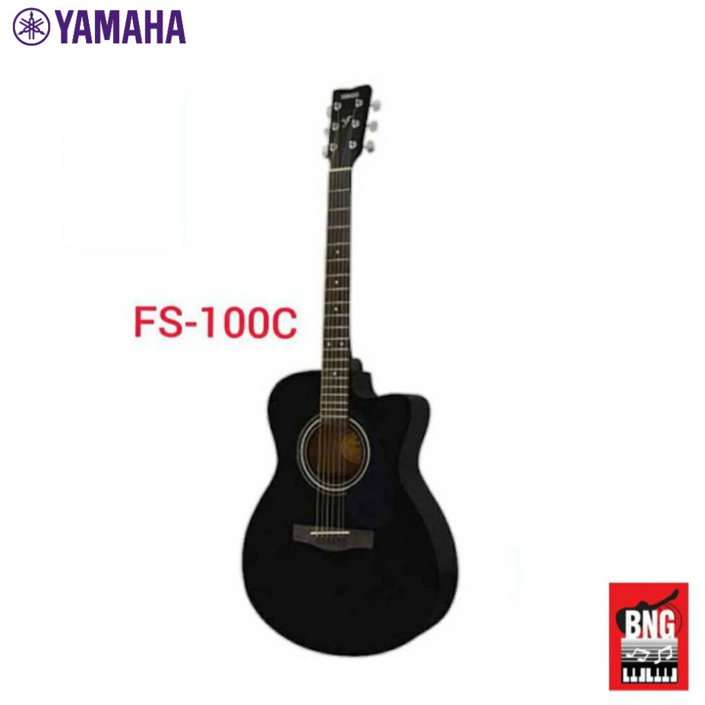 กีตาร์โปร่ง FS 100C BK สีดำ กีตาร์โปร่งยามาฮ่า ตัวเว้า สุดเท่ห์ ...