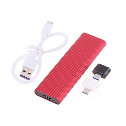 Red Mini Portable SSD 1TB External SSD Solid State Drive USB 3.1 Type C ...