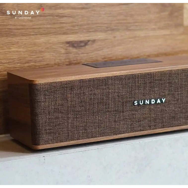 ลำโพงบลูทูธลายไม้ Sunday Wood Brown ของแท้ | Shopee Thailand