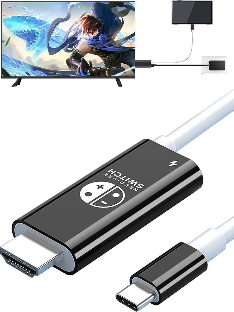 [แพ็คใน 30 นาที] Type-C Switch To HDMI Cable ความยาว 2 เมตร การชาร์จแบบ PD 100W ให้ภาพ4K โดยไม่ ...