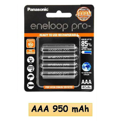 แท้ 100% ประกันศูนย์ Pack 4 ก้อน Panasonic eneloop Pro AAA 950 mah, AA 2550mAh AAA 2000 mah ถ่าน ...