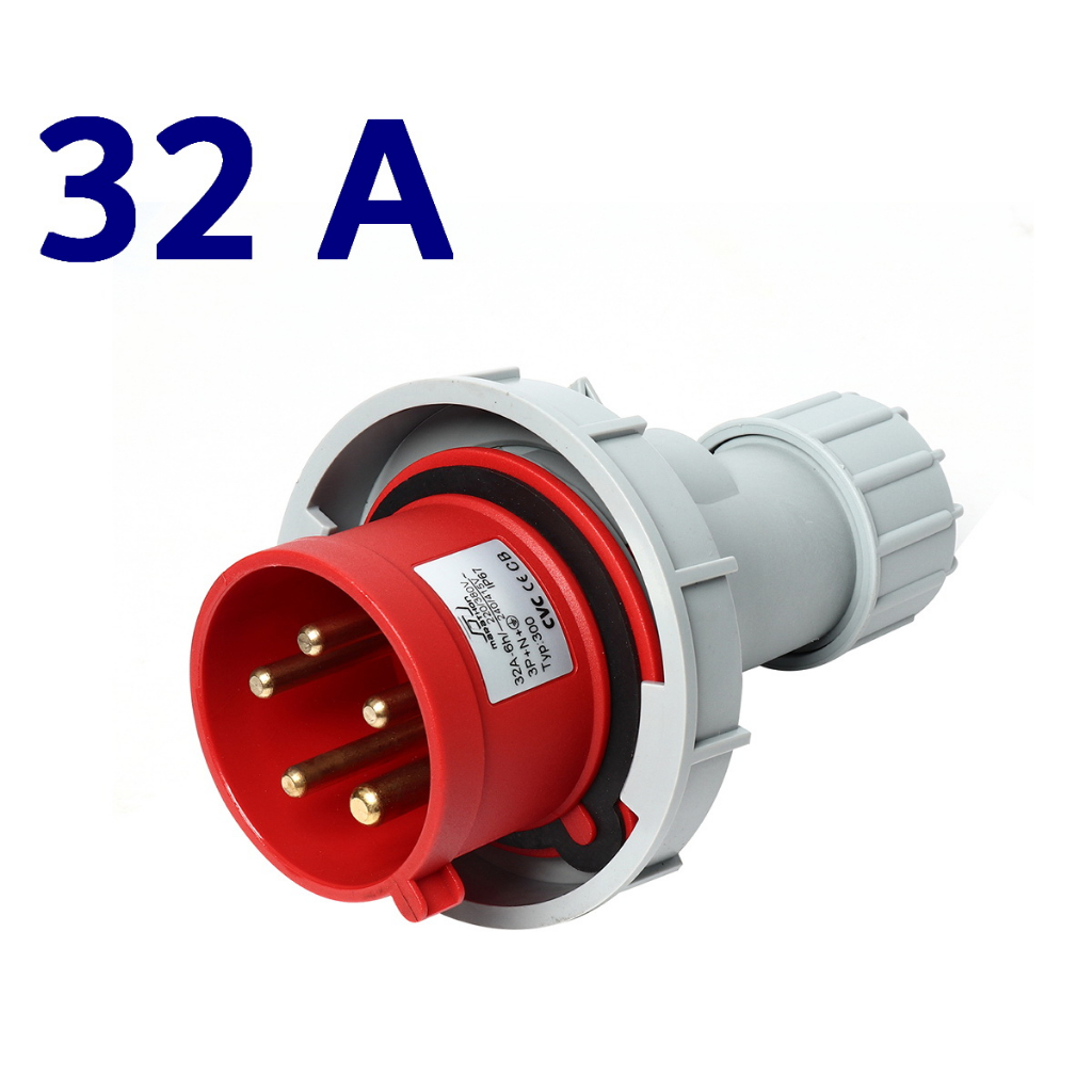 ปลั๊กเพาเวอร์ (power plug) เพาเวอร์ปลั๊ก ตัวผู้ 3P+N+E 380V กันน้ำ ...
