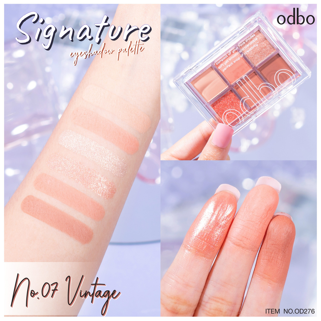 ♦️ของแท้·ส่งด่วน·ถูก♦️Odbo Signature Eyeshadow Palette #OD276 : โอดีบีโอ ซิกเนเจอร์ อายแชโดว์ พา ...