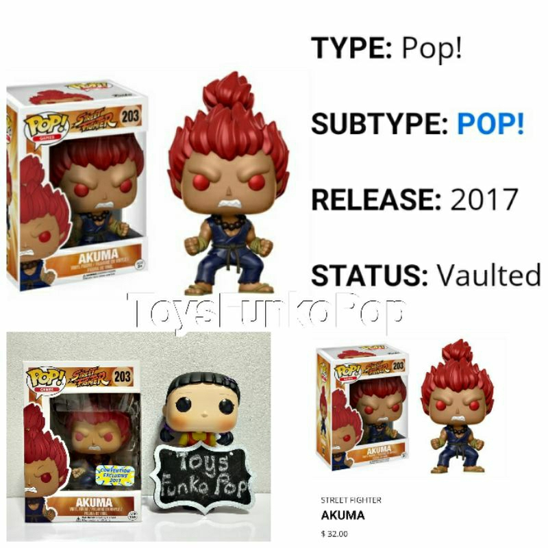 Funko Pop Games Street Fighter : Akuma 203 (แร ไอเทม) | Shopee Thailand