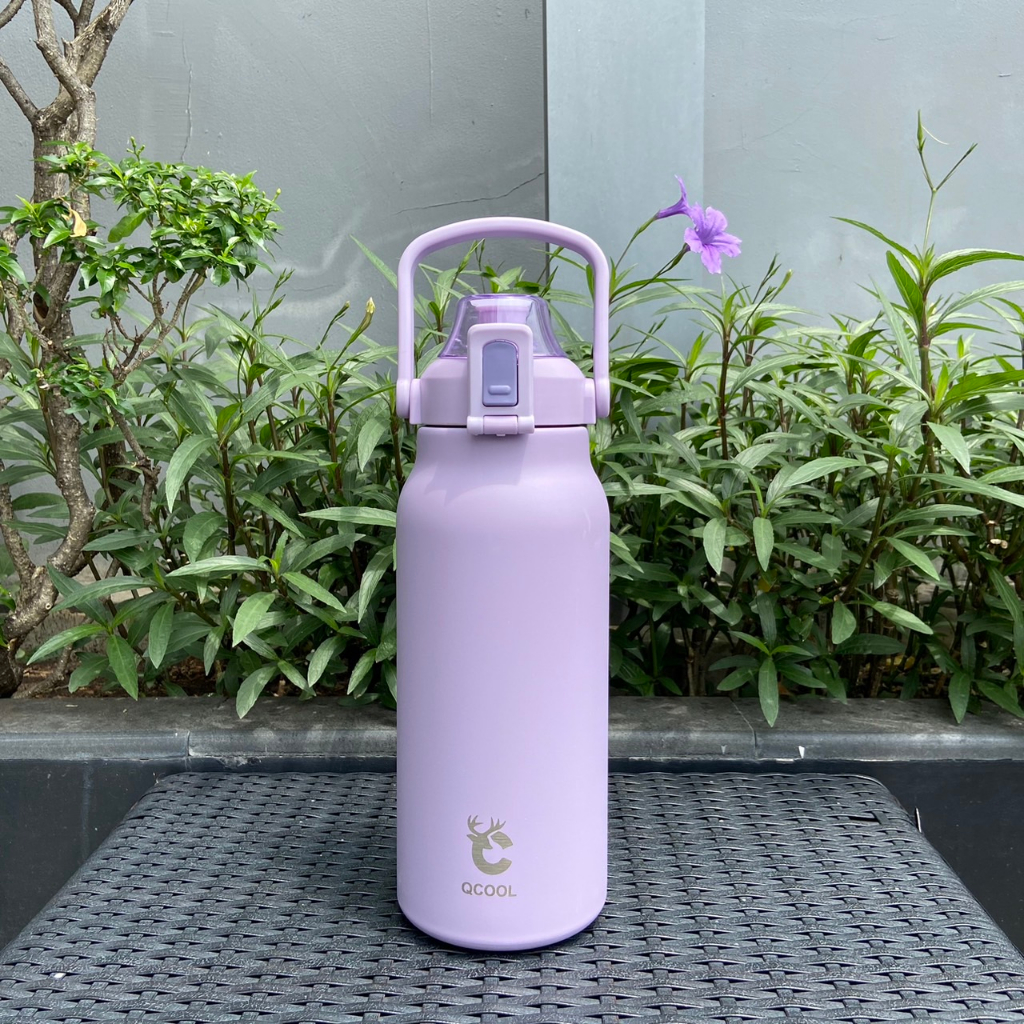 Qcool กระติกน้ำ ขวดน้ำ 1.7 ลิตร แท้งค์สแตนเลส 316 กระติกน้ำเก็บความร้อนเเละเย็น | Shopee Thailand