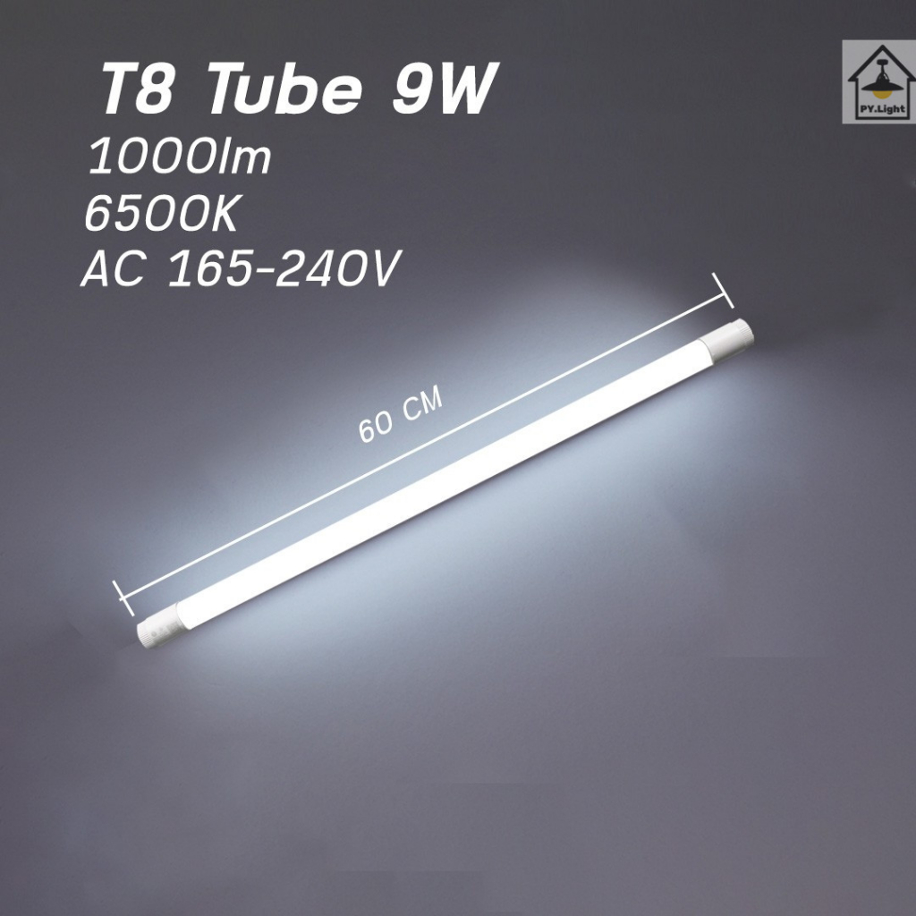 หลอดไฟ LED T8 9W/18W หลอดนีออน 1000LM/2000LMยาวหลอด6500K | Shopee Thailand