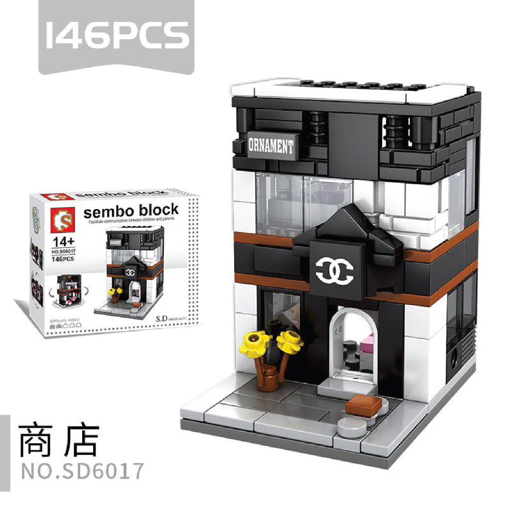 ชุดตัวต่อ SEMBO BLOCK ร้านค้า เเบรนด์ดังหลากหลายรูปแบบต่อๆกันเป็นเมือง ...