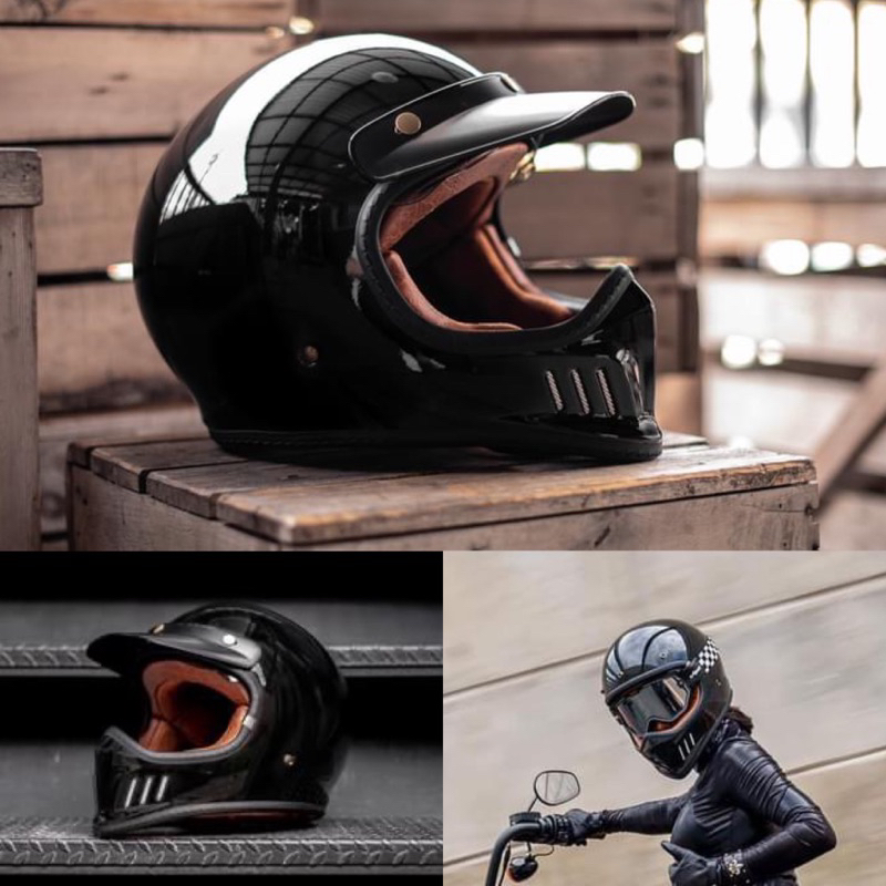 หมวกกันน็อควินเทจ bilmola RX100 | Shopee Thailand