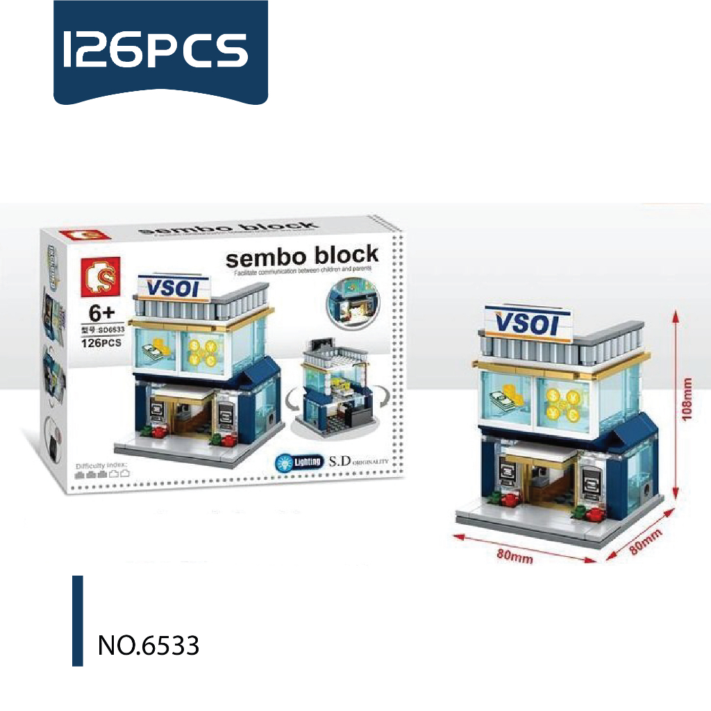 ชุดตัวต่อ SEMBO BLOCK ร้านค้า เเบรนด์ดังหลากหลายรูปแบบต่อๆกันเป็นเมือง ...