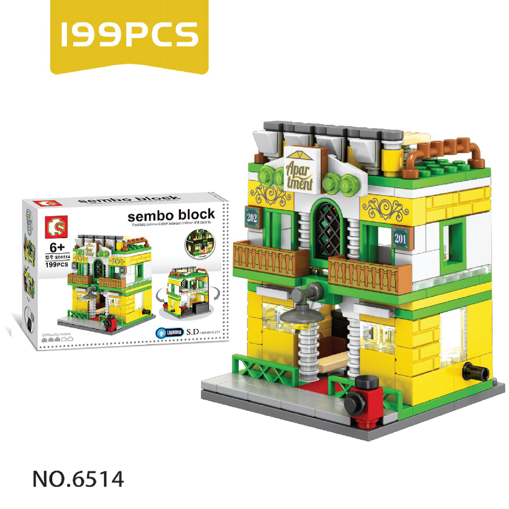 ชุดตัวต่อ SEMBO BLOCK ร้านค้า เเบรนด์ดังหลากหลายรูปแบบต่อๆกันเป็นเมือง ...