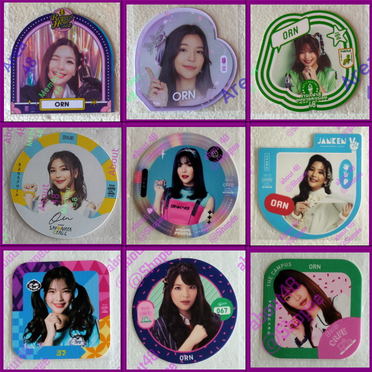 [ อร BNK48 ] (4) ที่รองแก้ว Jiwaru Days เธียเตอร์ Orn อรอุ๋ง Bnk รุ่น1 (4) Cafe แผ่นรองแก้ว ทรก ...