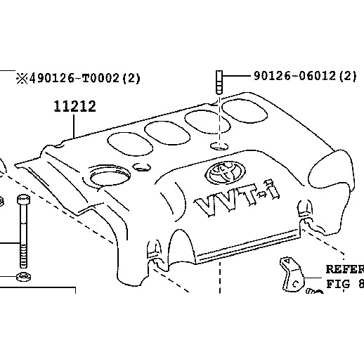 พลาสติกฝาครอบวาล์ว อะไหล่แท้ TOYOTA รุ่นรถ Vios NCP150 รุ่นปี 2013-2015 ...