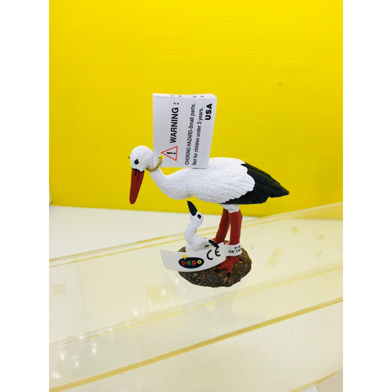 Update 04/04 ( แท้ / มือ 1 ) Papo Stork and Baby stork โมเดลสัตว์ นกแม่ ...