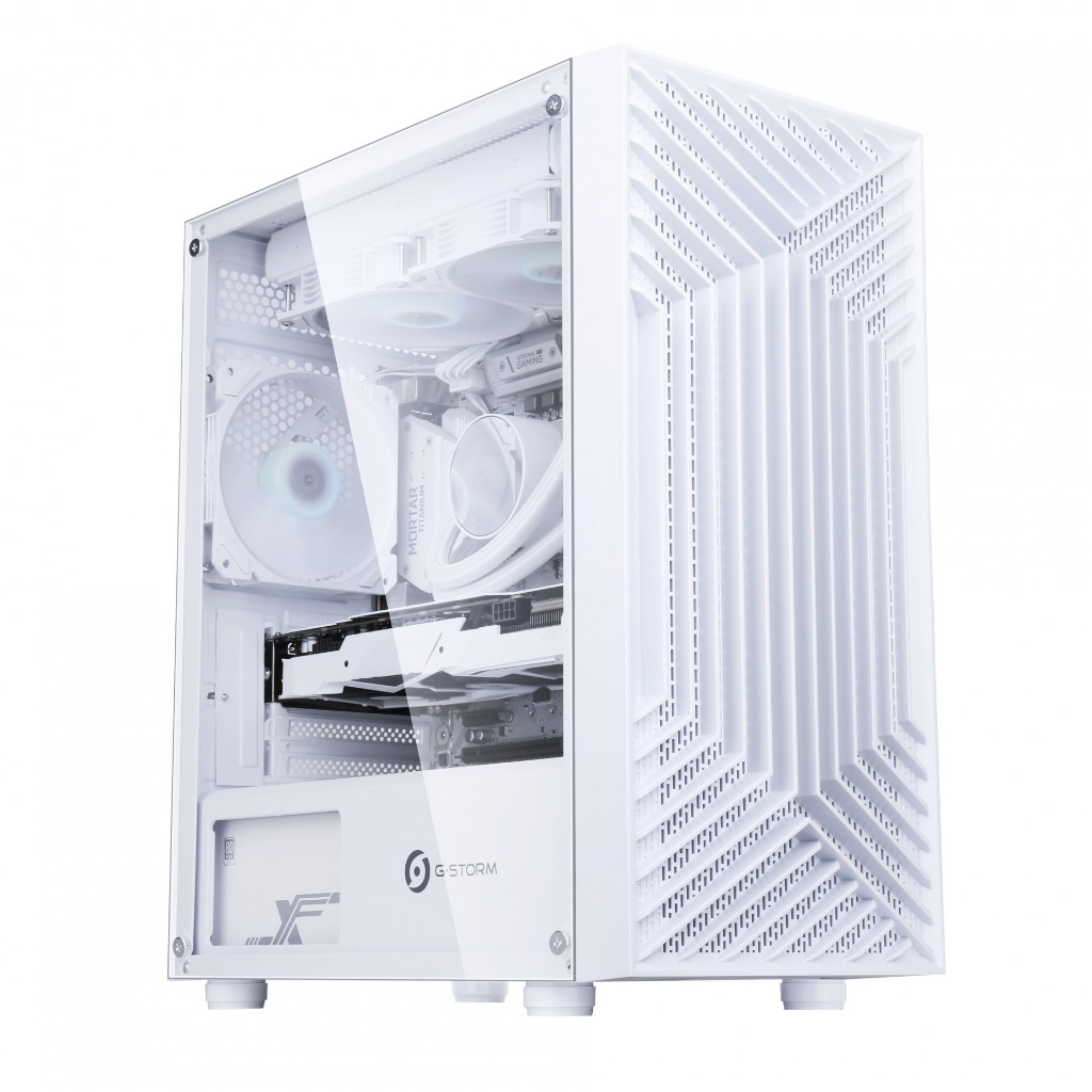 (M201-WH) Case (เคสคอมพิวเตอร์) SAMA (Micro-ATX , Mini-ITX) 4 in 1 fans ...