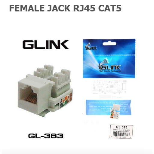 Glink Jack RJ45 CAT5 GLINK รุ่น GL383 หัวแลนตัวเมีย | Shopee Thailand