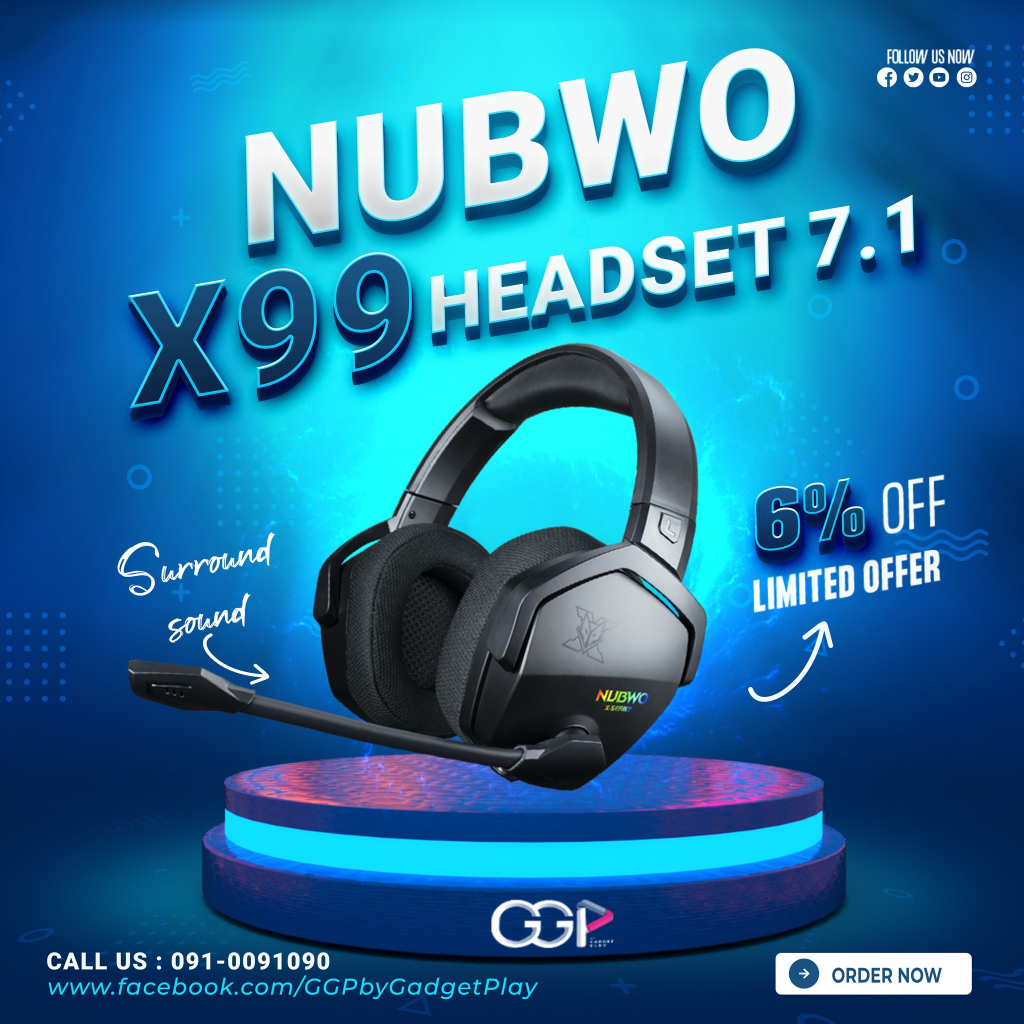 [กรุงเทพฯ ด่วน 1 ชั่วโมง] หูฟังเกมมิ่ง NUBWO X99 GamingHeadset 7.1 surround ตัดเสียงรบกวนดี ...
