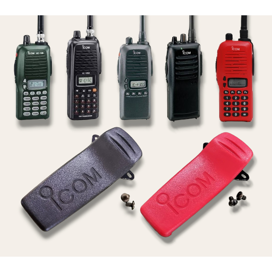คลิปหลัง ICOM IC-V8,IC-3FGX,IC-V82,IC-F3GS,IC-F11 แถมน๊อต 2 ตัว ...