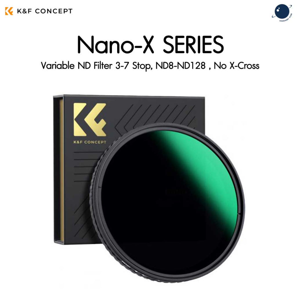 K&F 49-82mm Nano-X Variable ND Filter ND8-ND128 (3-7 Stop), No X-Cross ประกันศูนย์ไทย 2 ปี ...
