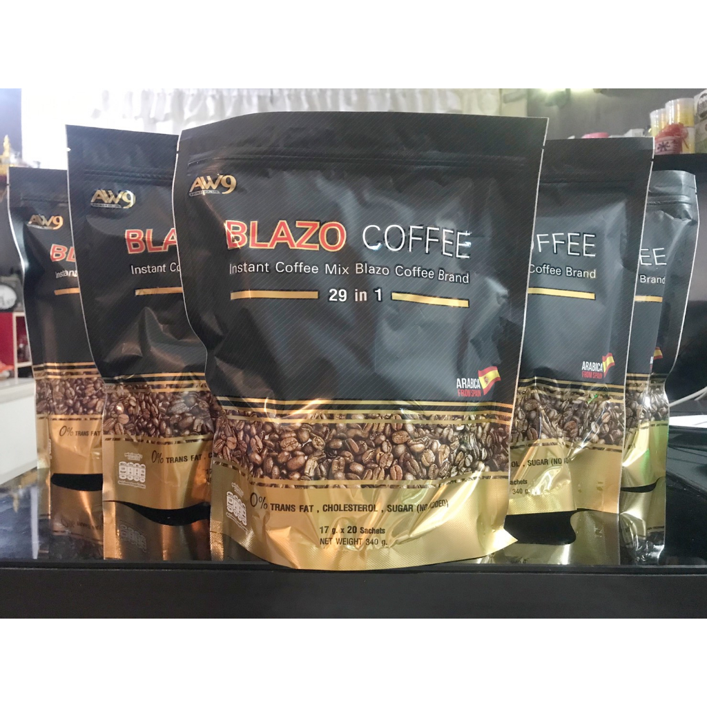 กาแฟเพื่อสุขภาพ Blazo Coffee 29 in 1 ชุดสุดคุ้ม จำนวน 5 ห่อ 340 กรัม | Shopee Thailand