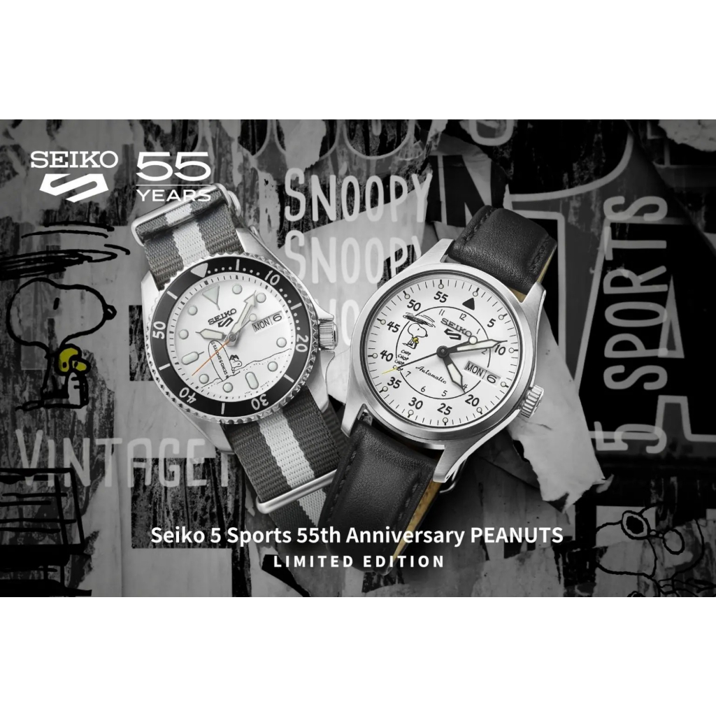 SEIKO 5 SPORTS 55th Anniversary PEANUTS Limited Edition รุ่น SRPK25K ...