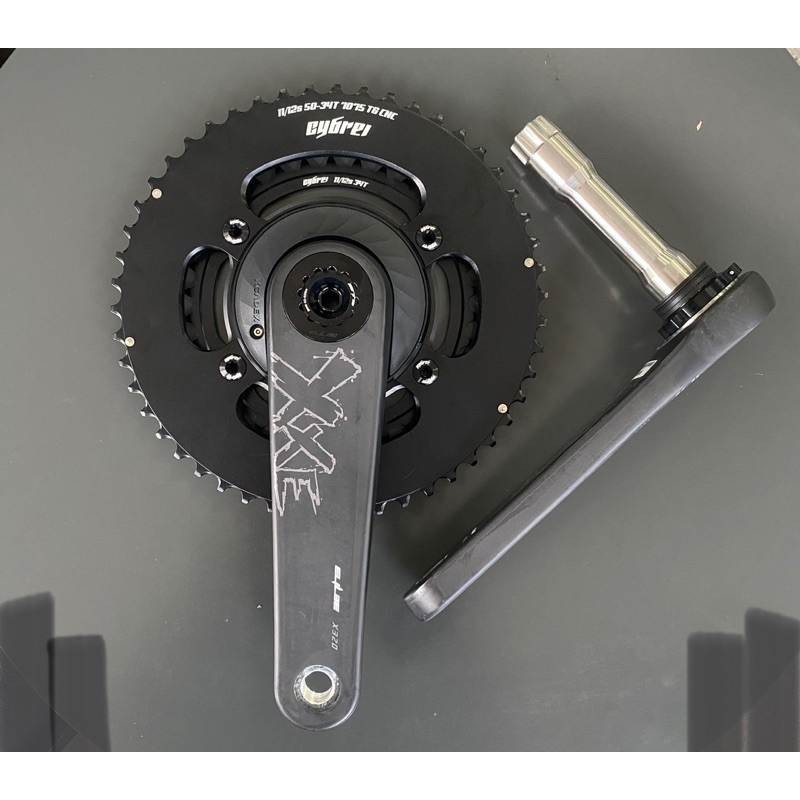 ชุดจานหน้า XXE 320 พร้อมXcadey power meter ใบจานCybrei อลู | Shopee ...