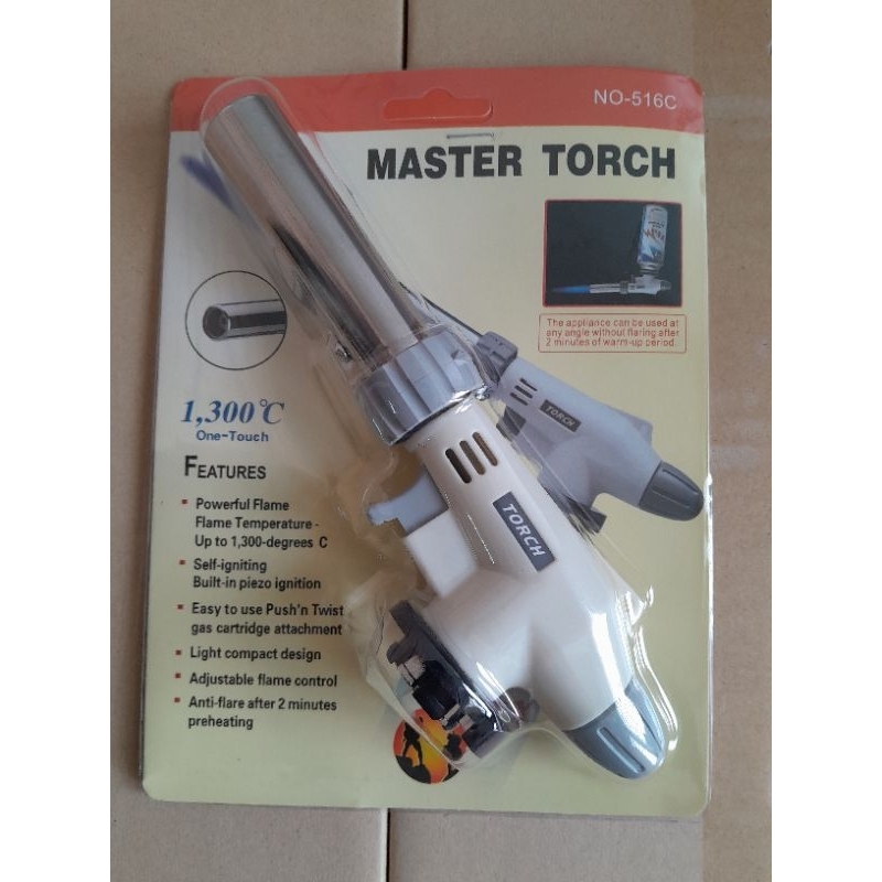 (ของแท้ คุณภาพดี) หัวพ่นไฟ หัวพ่นแก๊ส สำหรับแก๊สกระป๋อง MASTER TORCH หัวเป่าแก๊ส หัวเบิร์นอาหาร ...