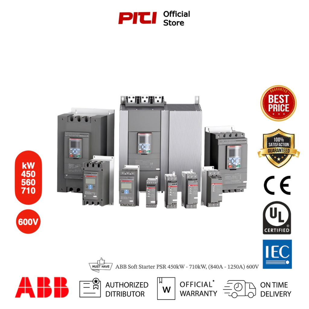ABB Soft Starter PSTX 450kW - 710kW, (840A - 1250A) 600V ซอฟสตาร์ทเตอร์ รุ่นฟังก์ชั่นต่างๆ ...