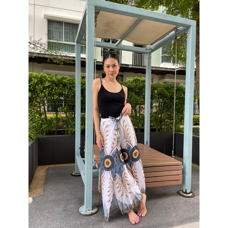 กางเกงแพนเค้ก 2 สายผูกหน้าแบบสวม MID-EYEBALL PANCAKE 2 STRINGS PANTS ...