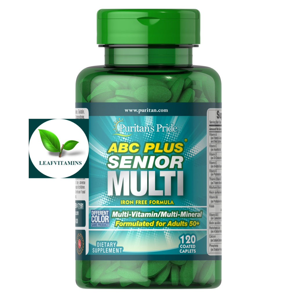Puritan's Pride ABC Plus Senior Multivitamin Multi-Mineral Formula ...