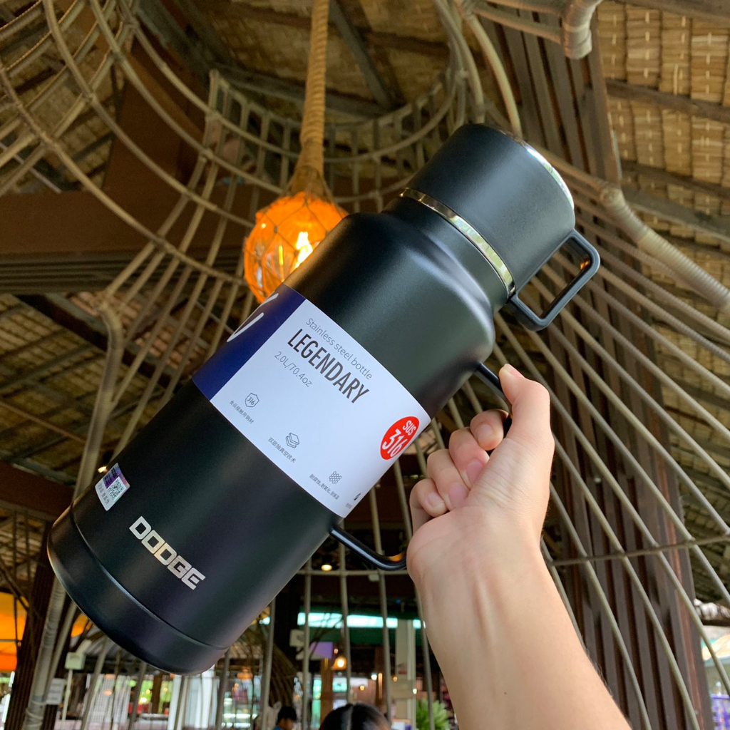 DB-23678/79 DODGE กระบอกน้ำพกพา เก็บความร้อน-ความเย็น สแตนเลส 316 ขนาด 1600ml./2000ml. | Shopee ...