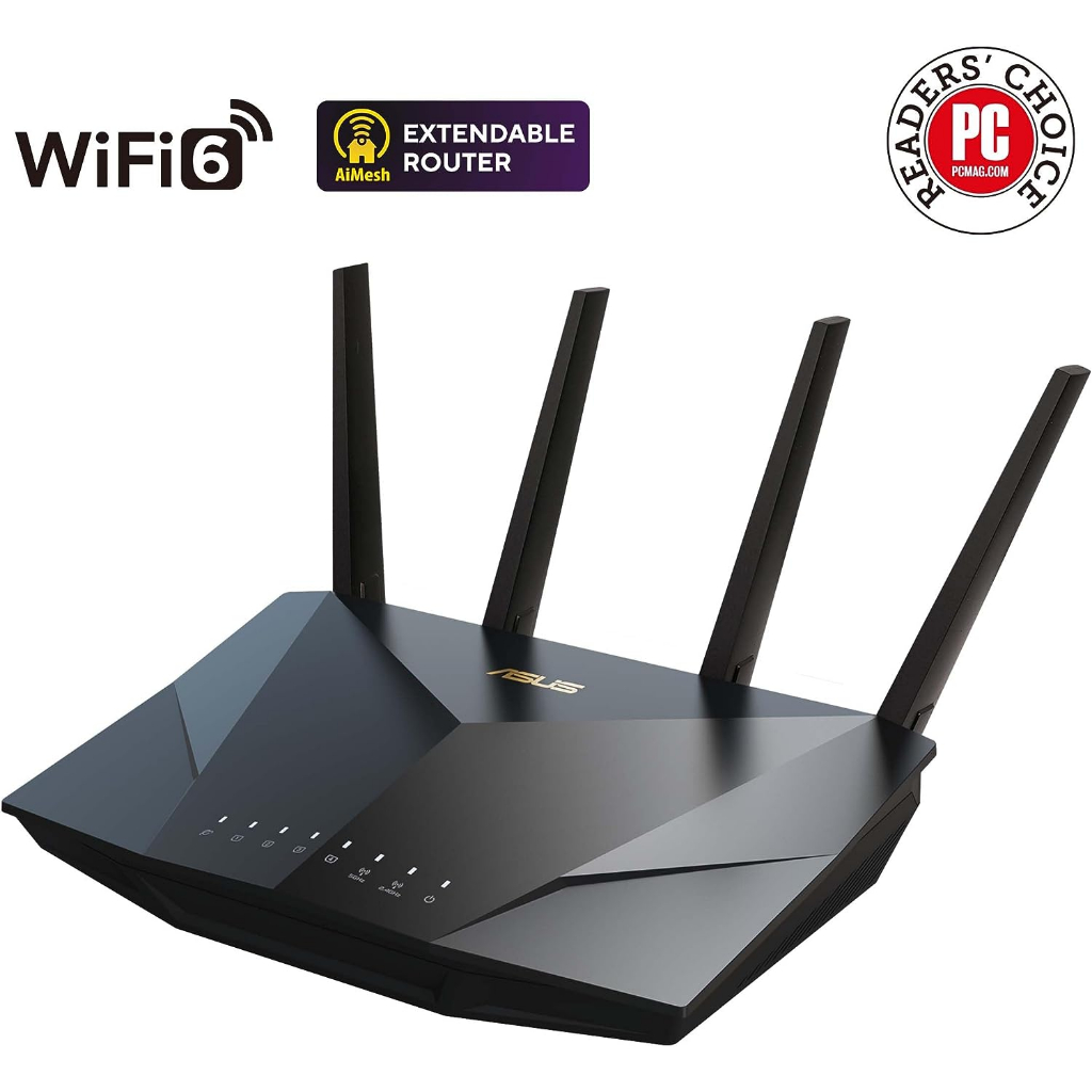 ASUS (RT-AX5400) AX5400 Dual Band WiFi 6 (802.11ax) Extendable Router ...