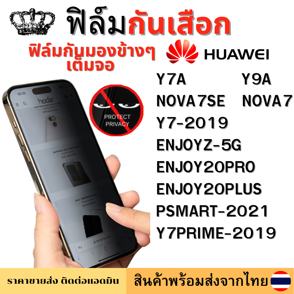 ฟิล์มกันมอง ฟิล์มกันเสือก Huawei PSMART-2021 Y7A ENJOY20PLUS Y9A NOVA7 NOVA7SE ENJOYZ-5G ...