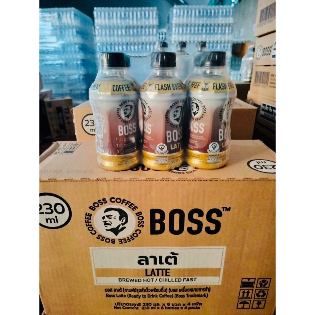 กาแฟ Boss [24 ขวด] BOSS COFFEE by Suntory บอส คอฟฟี่ (อเมริกาโน่, ลาเต้, ไม่มีน้ำตาล) 230ml ...