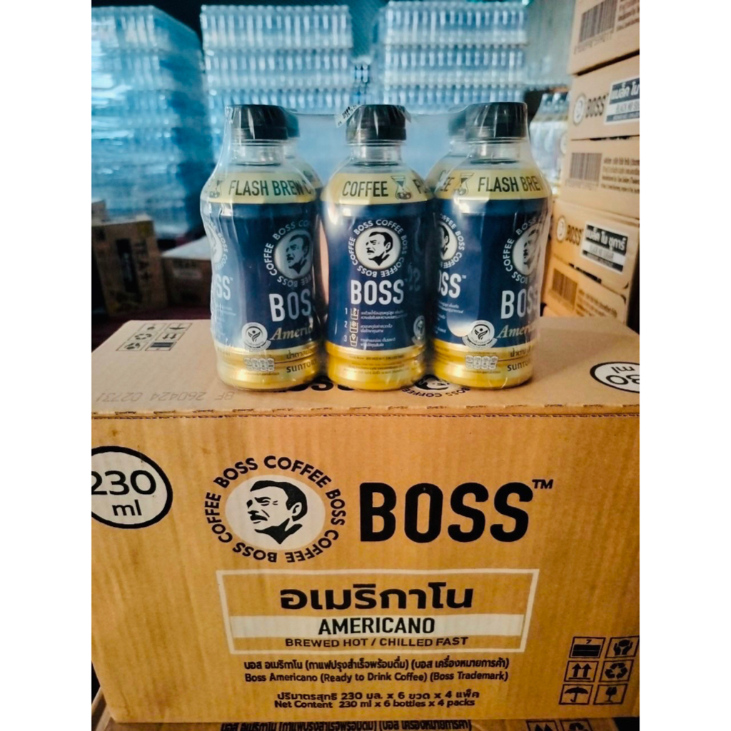 กาแฟ Boss [24 ขวด] BOSS COFFEE by Suntory บอส คอฟฟี่ (อเมริกาโน่, ลาเต้, ไม่มีน้ำตาล) 230ml ...
