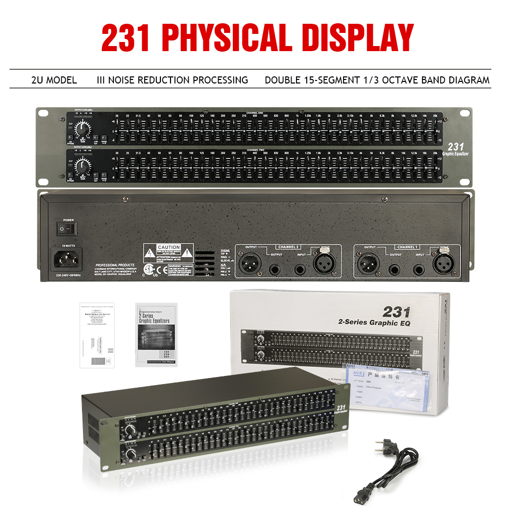 อีควอไลเซอร์ 215/231/2231 คู่ 31-segment 1/3 อ็อกเทฟบาลานซ์ 2 ชั้น อีค ...