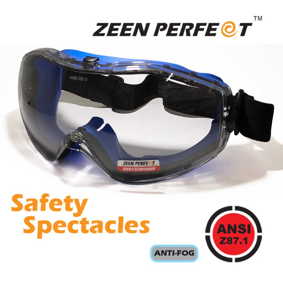 แว่นตานิรภัยแบบยางรัด ZEEN PERFECT Goggle สวมทับแว่นได้ เลนส์ ...