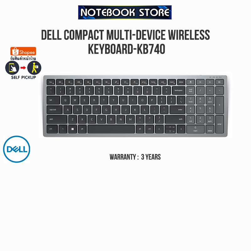 DELL COMPACT MULTI-DEVICE WIRELESS KEYBOARD-KB740/ประกัน 3Y | Shopee ...