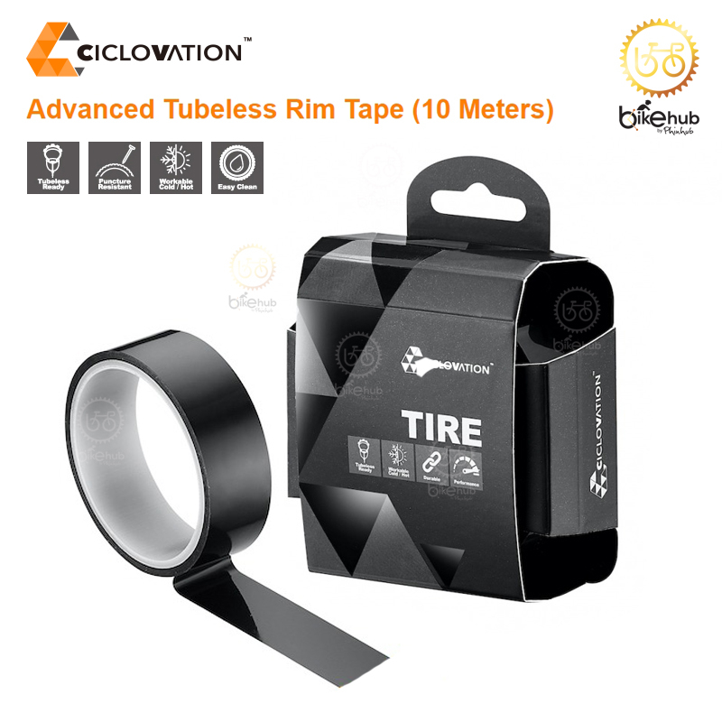 Ciclovation Advanced Tubeless Rim Tape (10 Meters) เทปรองล้อทูบเลส ขนาด 24 mm / 30mm (ความยาว 10 ...