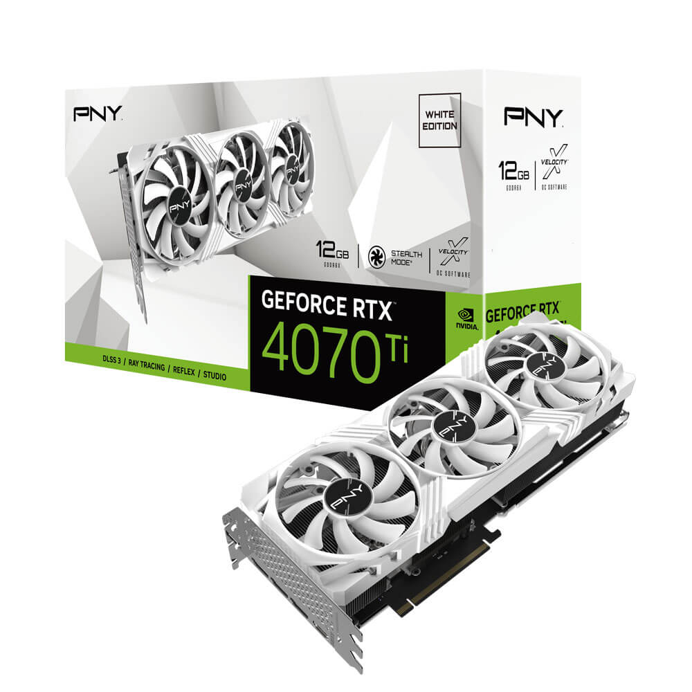 (การ์ดจอ) PNY GeForce RTX 4070 Ti 12GB LED Verto White Edition | Shopee ...