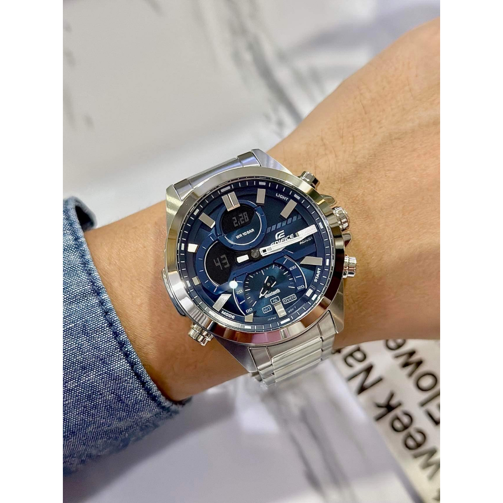 นาฬิกา Casio Edifice รุ่น ECB-30D Bluetooth สายสแตนเลสแท้ สปอร์ต กันน้ำ100m ของแท้ 100% รับ ...